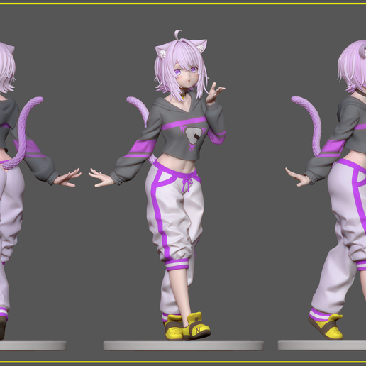 💬 Nekomata Okayu - Hololive Vtuber Figure for 3D printing・ STL File for ...
