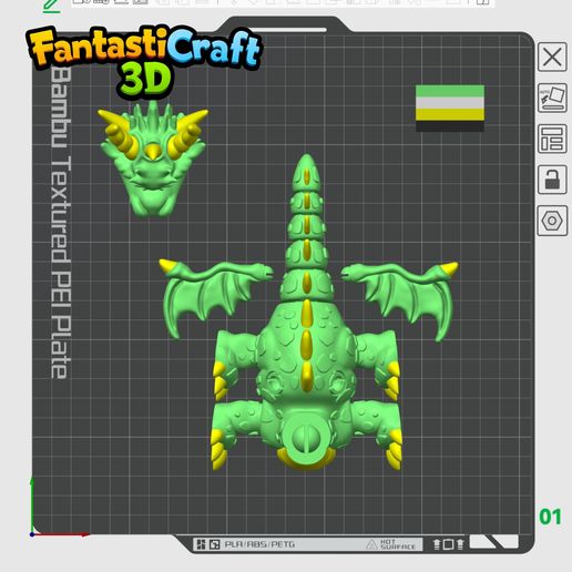 🐉 Fantasticraft3d - Dragon - Flexi model for FDM 3D Printing・ 3D File ...