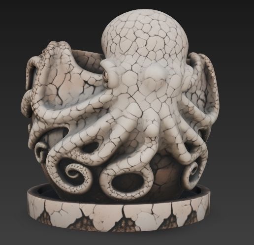 🐙 Octopus Planter・ STL File for 3D printing・Cults