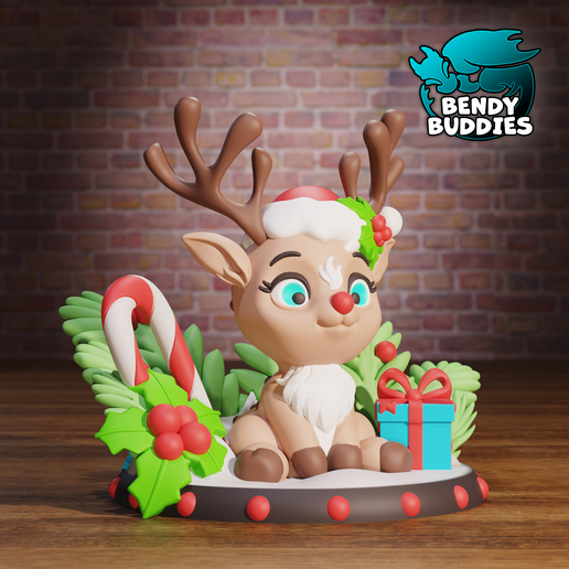 🎄 Rudolph Cute Reindeer / Stag Beast Model / Collectible Christmas ...