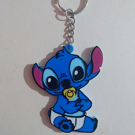 👶 baby stitch keychain | baby Stitch keychain・ STL File for 3D printing ...