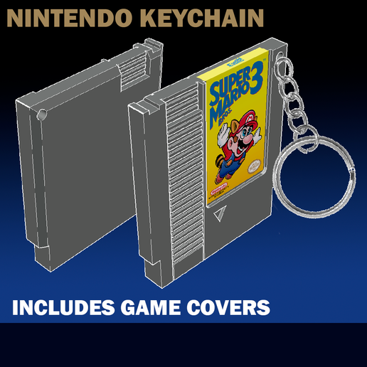 🗝️ Nintendo NES Cartridge Keychain・ STL File for 3D printing・Cults