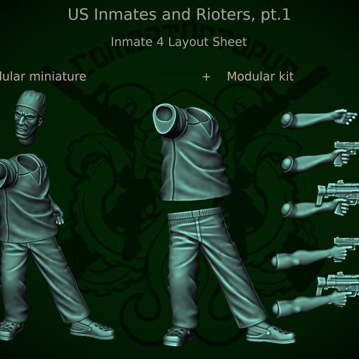 ♟ Patreon pack 39 - November 2024 - US Inmates and Rioters pt1・ 3D File ...