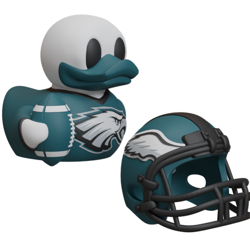 🥣 Rubber duck-NFL-Philadelphia-Eagles・ 3MF File for 3D printing・Cults