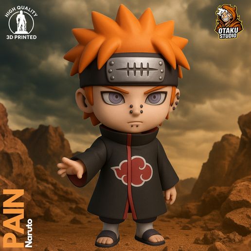 🎨 Chibi Pain - Naruto Fan Art 3D Model・ STL File for 3D printing・Cults