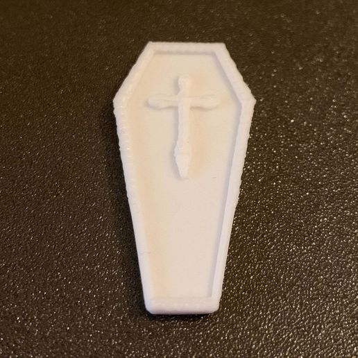 ⚰️ Simple Mini D&D Coffin / Coffin with Cross・Free STL File for ・Cults