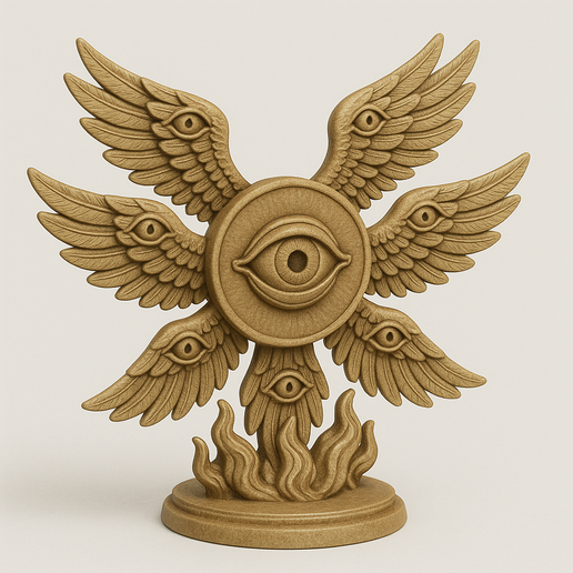 👼 Eupherim - Celestial angel with central eye - Angel with wings and ...