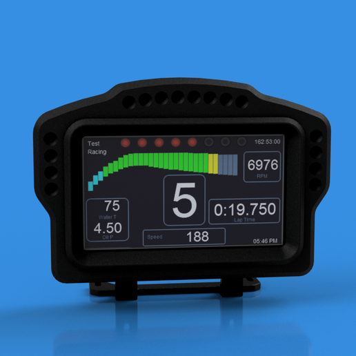 💨 Vocore LCD Dash 5" Sim Racing Cosworth LED Case Dashboard Display ...