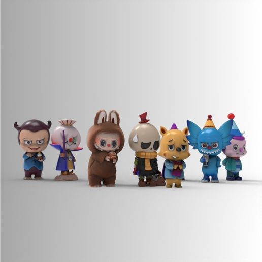 🦸 Labubu and Friends colección completa fanart・Archivo STL Gratis para ...