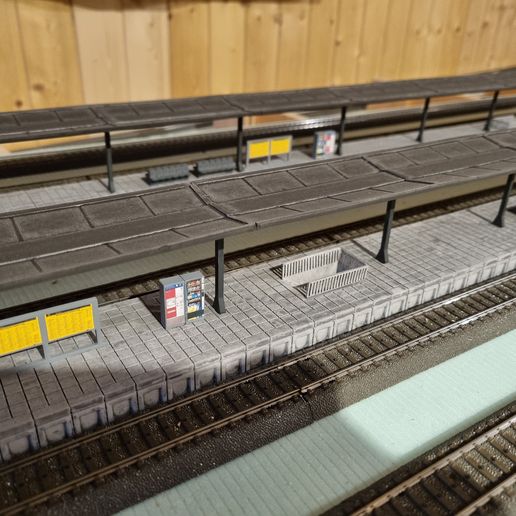 3MF file Platform H0 C-track model railroad 1:87 Train Platform C-Track ...