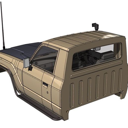 🚗 Toyota Land Cruiser 60 Series front ute Cabin・ STL File for 3D ...