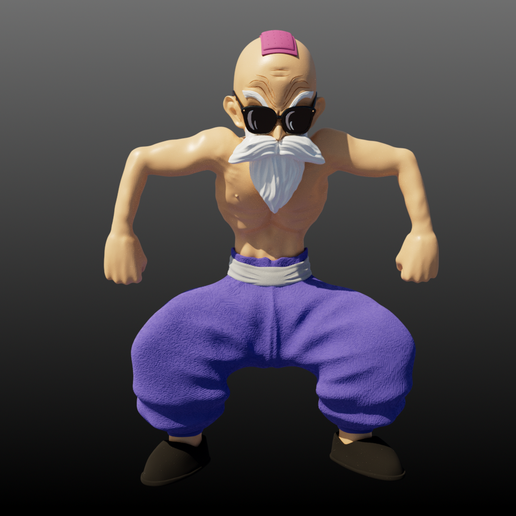 🐉 FIGURE DRAGON BALL Z MASTER ROSHI SKINNY・Free 3D File for 3D printing ...