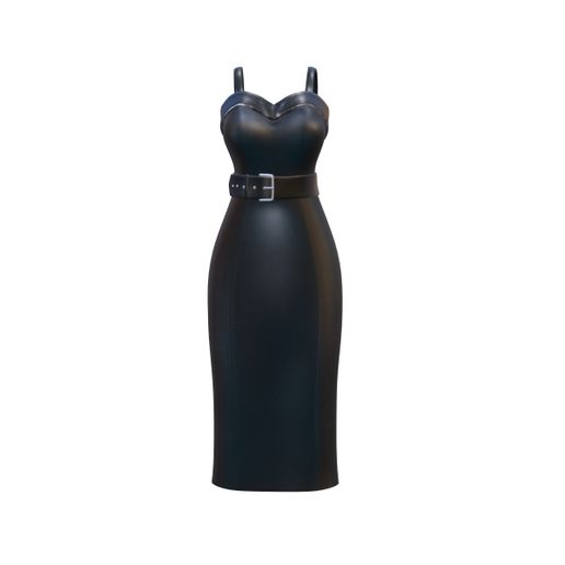 Fichier STL Female Black Leather Dress 3D Model - STL Printable ♀️ ...