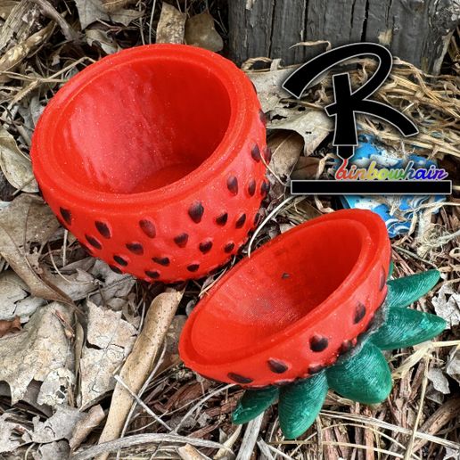 🍓 Strawberry Stash・ STL File for 3D printing・Cults