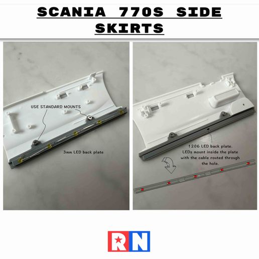 🚚 1/14 Tamiya Scania 770s Illuminated Side Skirt extensions・ STL File ...