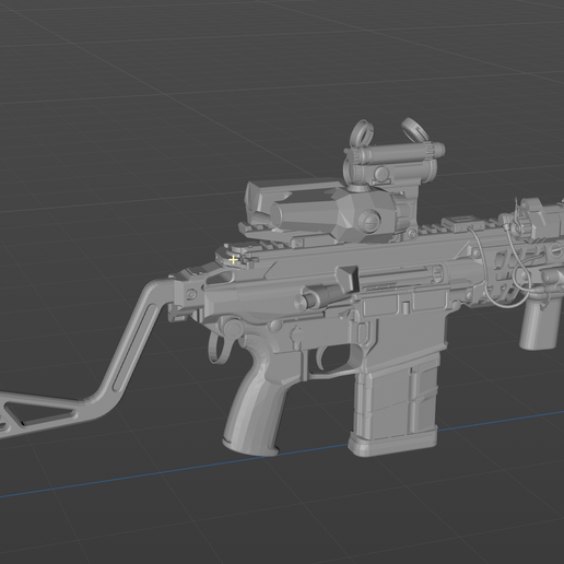 🗺️ American XM7-CQC rifle digital model material・ STL File for 3D ...