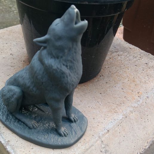 🐺 Wolf howling・ STL File for 3D printing・Cults