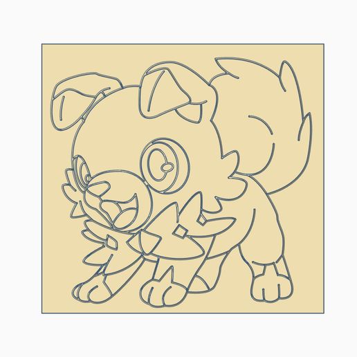 🍪 Rockruff Cookie Cutter Pokemon Anime Chibi・ STL File for ・Cults