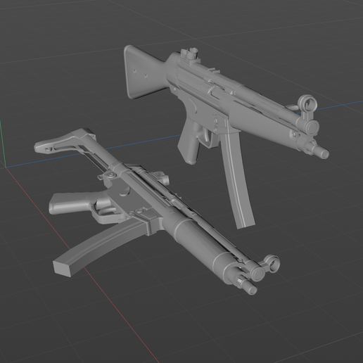 OBJ file German MP5 submachine gun digital model material-1 🔫 ・3D ...