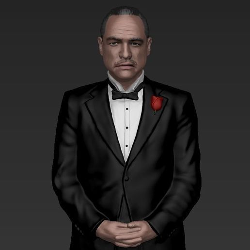 🎨 Marlon Brando Vito Corleone Godfather for full color 3D printing ...