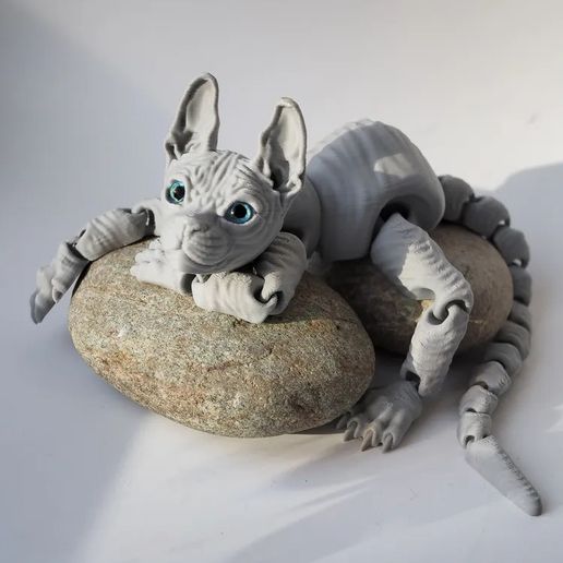 3D printing GATO Sphynx - FLEXI - 3MF - PRINT-IN-PLACE STL・Cults