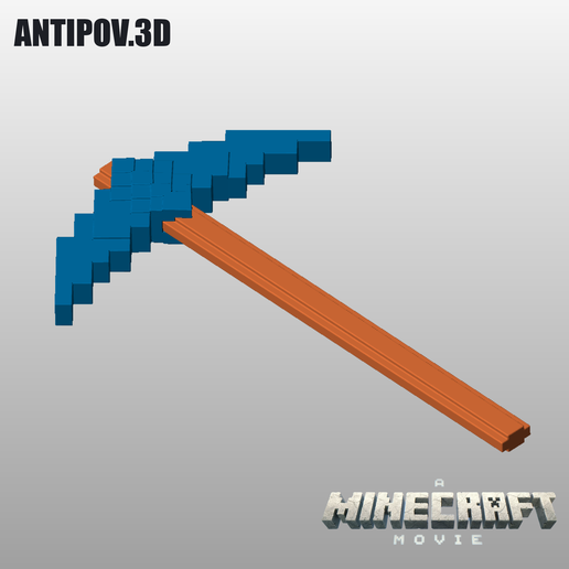 arquivo 3D Pick Axe Pickaxe Minecraft movie for 3D print ⛏️ ・design ...