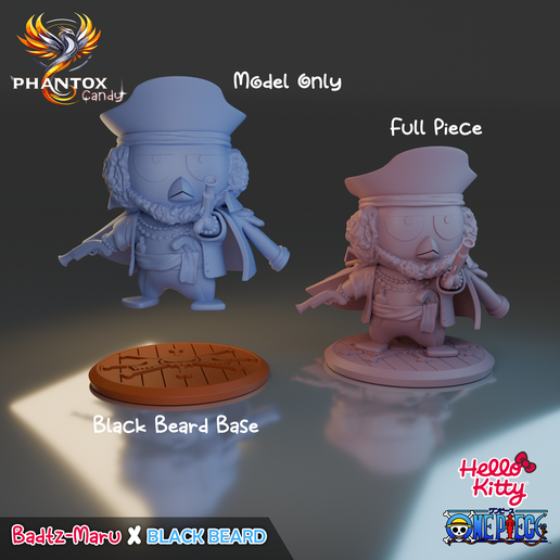 STL file Badtz Maru Black Beard 👾 ・3D printer design to download・Cults