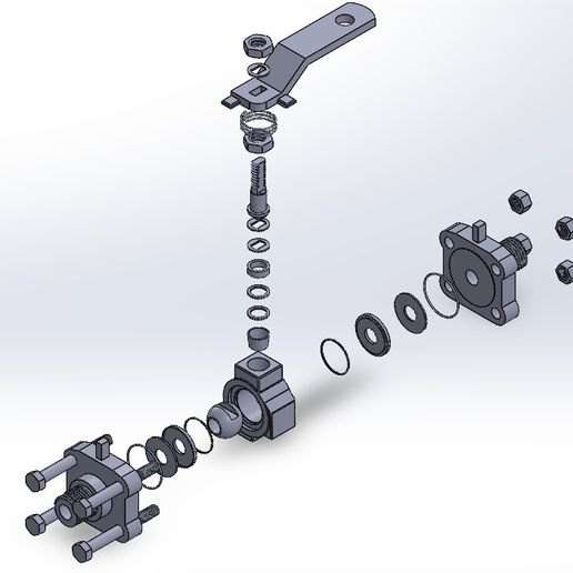 🎒 3-Piece Ball Valve 3/4 Inch Series SS-62TS6・ STL File for 3D printing ...