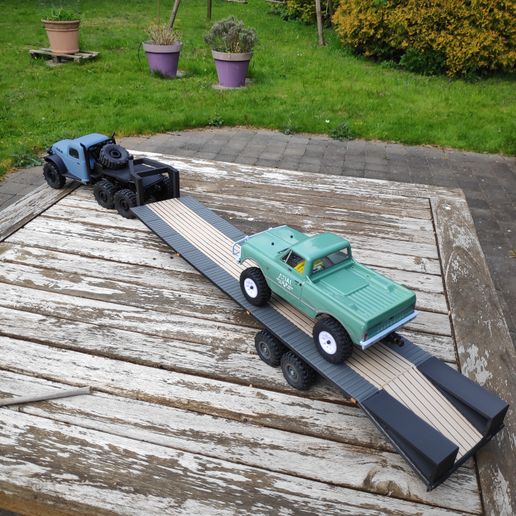 🚐 FMS ATLAS 6x6 Gooseneck trailer multi lenght and multi ramps・ STL ...