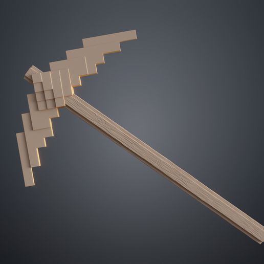 🎬 Minecraft Movie Pickaxe・ 3D File for 3D printing・Cults
