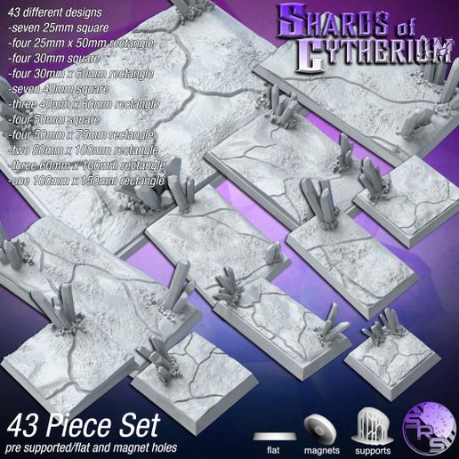 🔮 Crystal Bases (Old World)・ 3D File for 3D printing・Cults