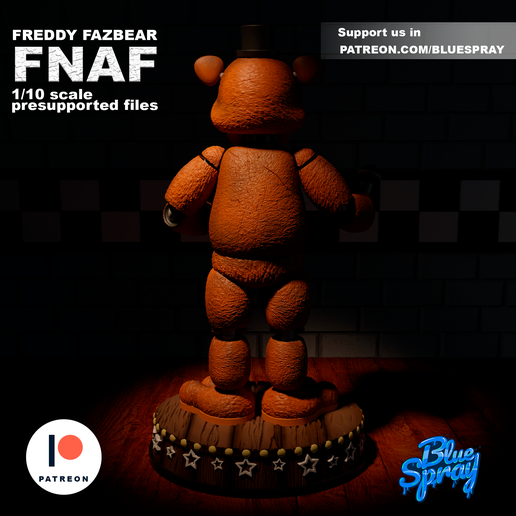 🎃 Freddy Fazbear - Five Nights at Freddy's・Free STL File for ・Cults