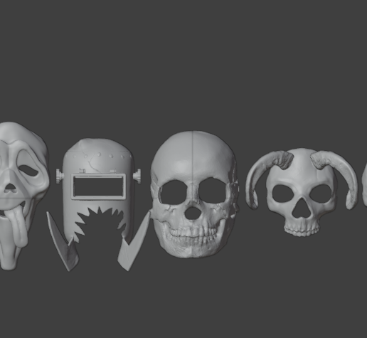 🎃 MIX HORROR MASKS・ STL File for 3D printing・Cults