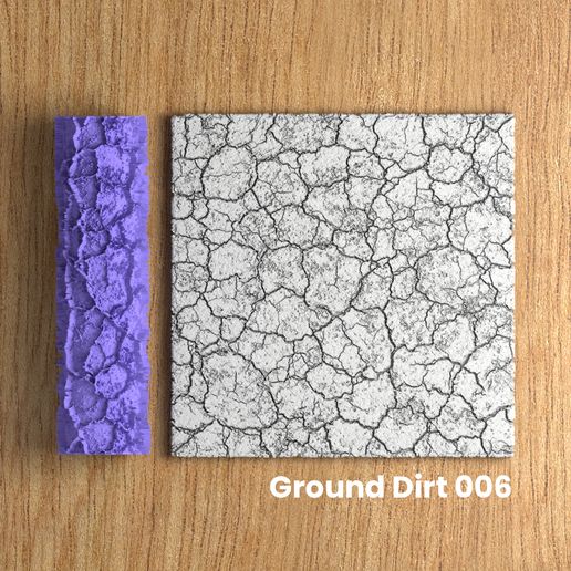 🔧 Ground Dirt 006 | Texture Roller・ STL File for ・Cults