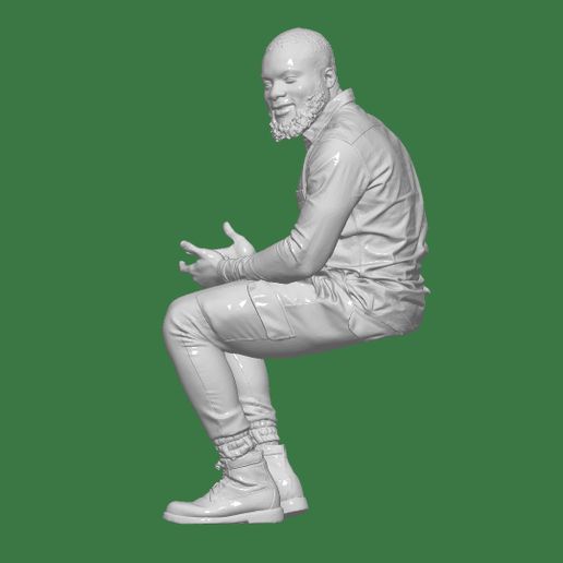 👨 MAN SIT PEOPLE CHARACTER DIORAMA・ STL File for 3D printing・Cults