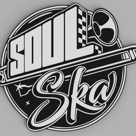 STL file Soul SKA band logo 🚩 (3MF)・3D print design to download・Cults