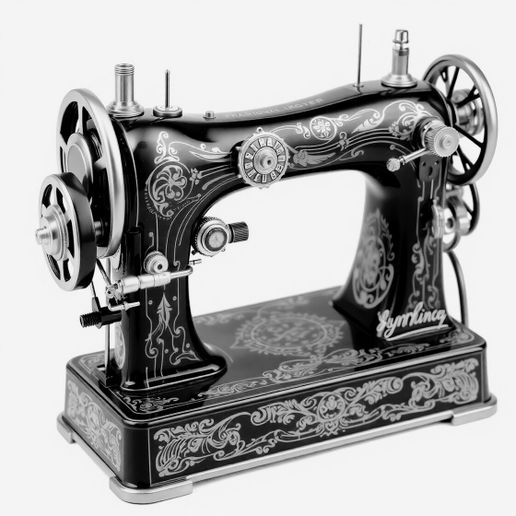 🪡 Ornate Vintage Sewing Machine Model・ STL File for 3D printing・Cults