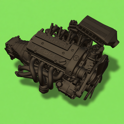 🚗 Mercedes-Benz M102 engine・ STL File for 3D printing・Cults