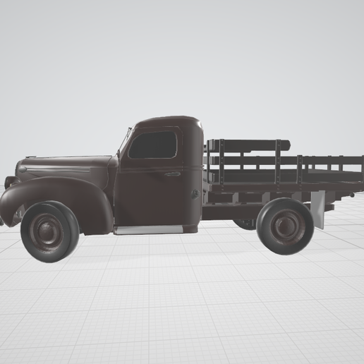 OBJ file Vairogs V8 flatbed truck 1938 🚚 ・3D printing idea to download ...