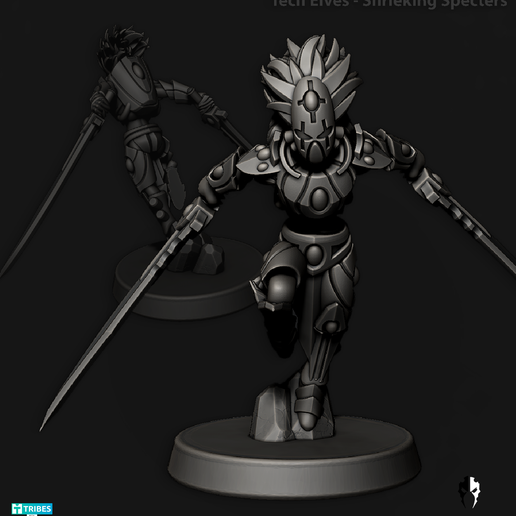 🧝 Tech Elves - Shrieking Specters・ 3D File for ・Cults