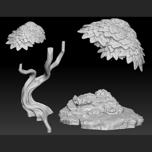 STL file Pokemon Diorama Tree Base 🐉 ・3D printable model to download・Cults