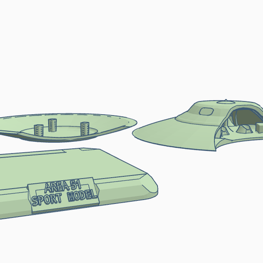 🛸 AREA 51 - UFO Sport Model - Display Kit・ STL File for 3D printing・Cults