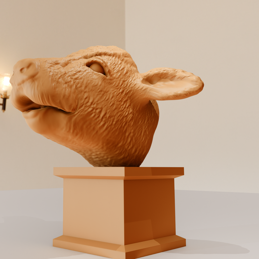 STL file cow calf head bust mooing stl 🐄 ・3D printer model to download ...