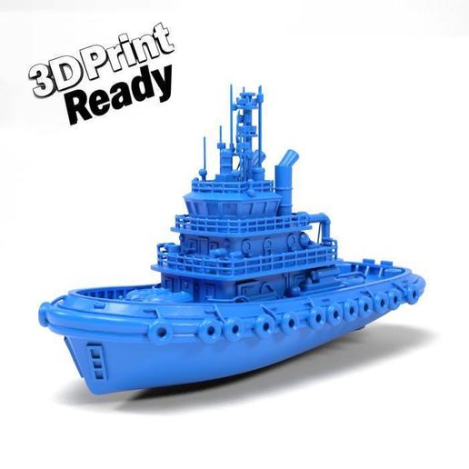 🚢 Tugboat・ STL File for 3D printing・Cults