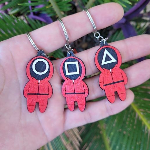 🦑 Squid game key rings・ STL File for 3D printing・Cults