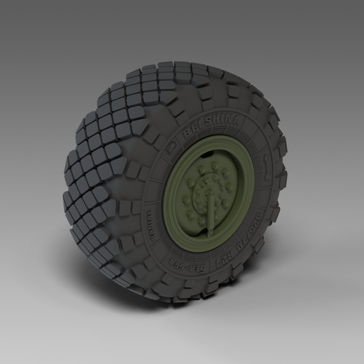 🛞 1/35 Belshina Bel-66A Tire And Wheel Set for Baz Trucks・ STL File for ...