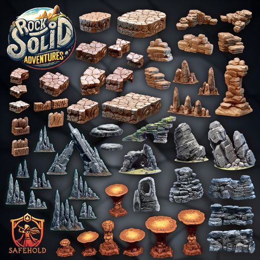 Archivo STL Rock Solid Adventures - MEGASET 🪨 ・Modelo para descargar y ...