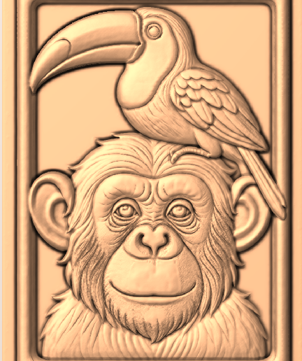 👽 Chimp・Free STL File for 3D printing and CNC machining - Laser cutting ...