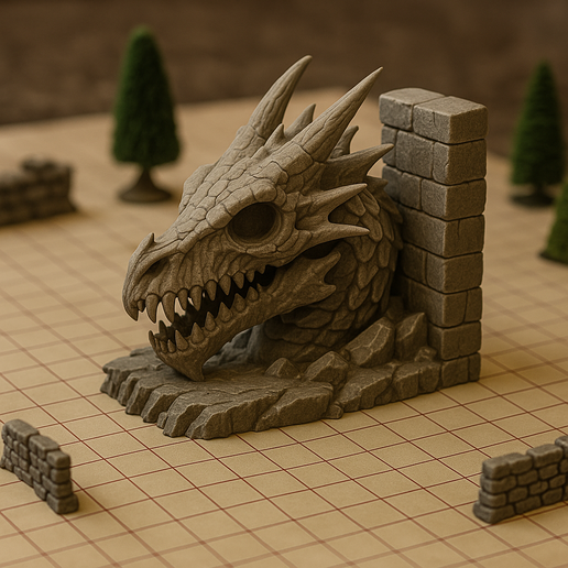 dragon head statue