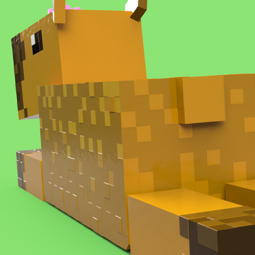 👾 Capybara _ Minecraft mob_ FLEXIBLE・ STL File for 3D printing・Cults
